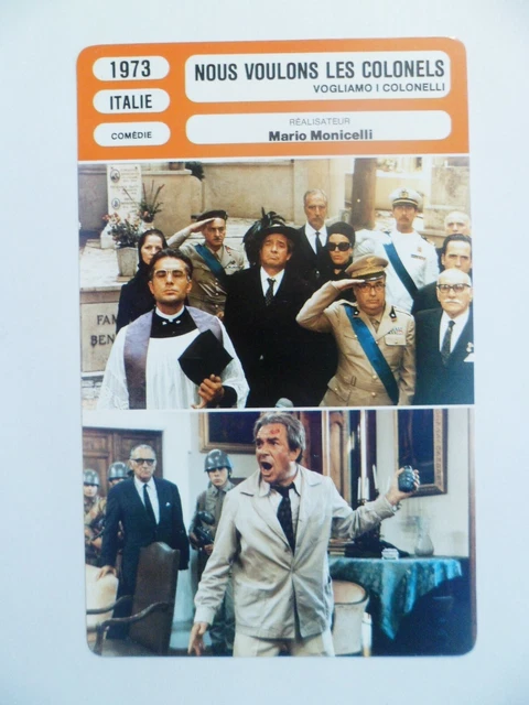 CARTE FICHE CINEMA 1973 NOUS VOULONS LES COLONELS Ugo Tognazzi Claude ...