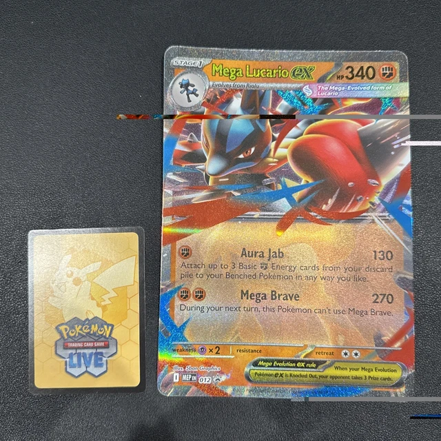 MEGA LUCARIO EX - 012 Mega Evolution Black Star Promo Pokémon TCG Jumbo ...