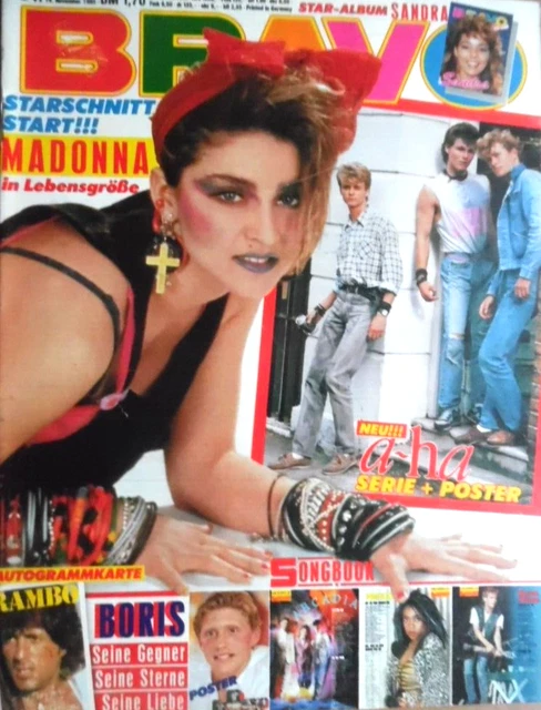 BRAVO 47 - 1985 Madonna RAMBO Sandra a-ha Boris Becker Duran Maffay ...