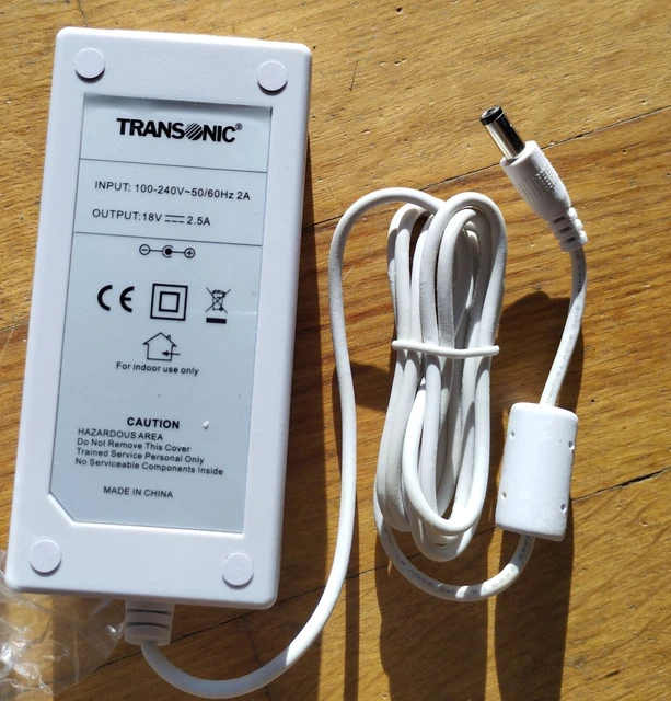 ORIGINAL NETZTEIL TRANSONIC Output: 18V 2,5A getestet und i.O NEU ...