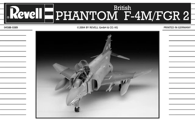 REVELL/EX-HASEGAWA 1:48 BRITISH PHANTOM F-4 FGR Mk.2 Model Kit #04588 ...