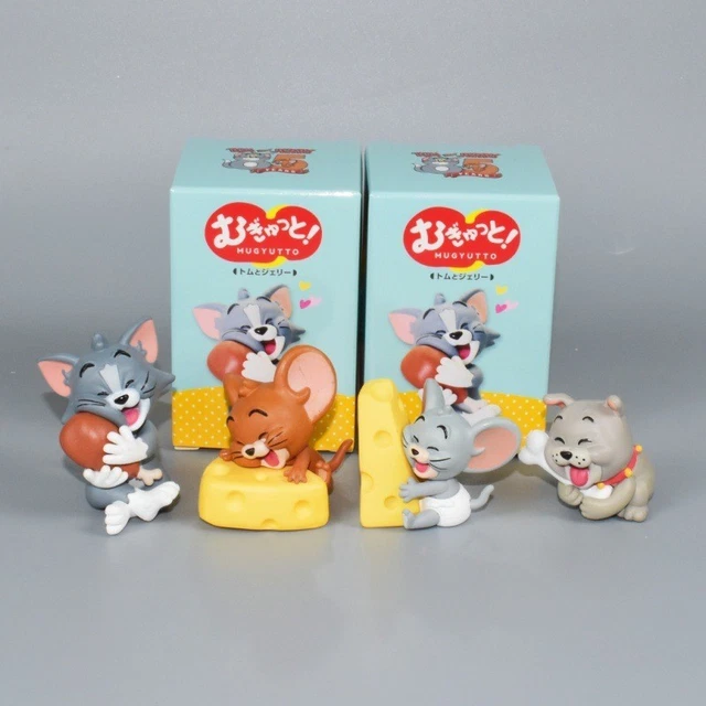 TOM AND JERRY Pvc Collectible Figure Set With Cheesy Mouse And Cat ...