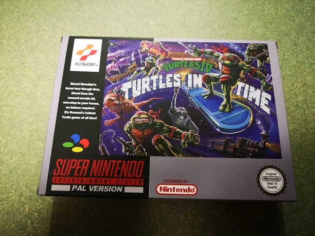 TEENAGE MUTANT NINJA Turtles in Time - SNES Super Nintendo Reproduction ...