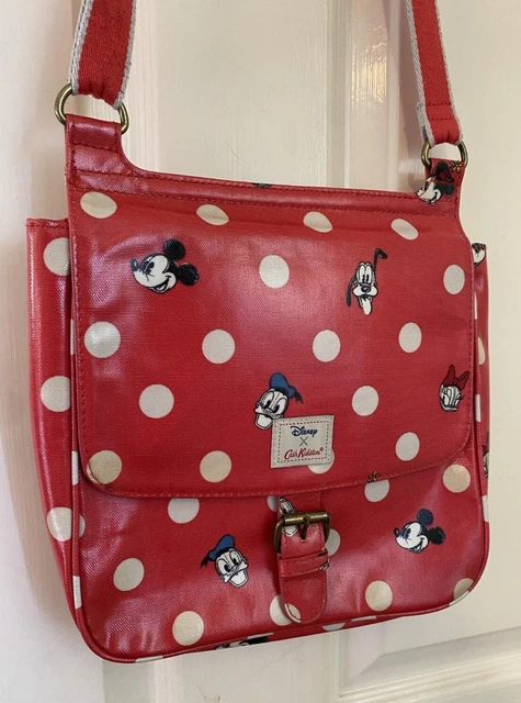 CATH KIDSTON DISNEY Mickey Minnie Mouse Shoulder Bag Red Spot Oilcloth ...
