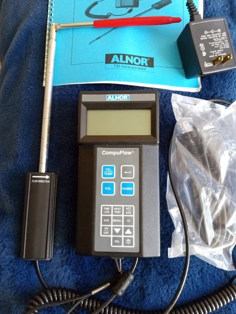 ALNOR COMPUFLOW THERMO-ANEMOMETER Model CF 8585 Air Velocity Meter ...