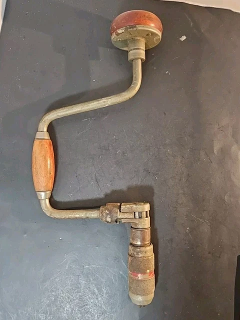 VINTAGE DUNLAP BRACE Bit Drill Hand Drill Ratcheting Auger Made In USA ...