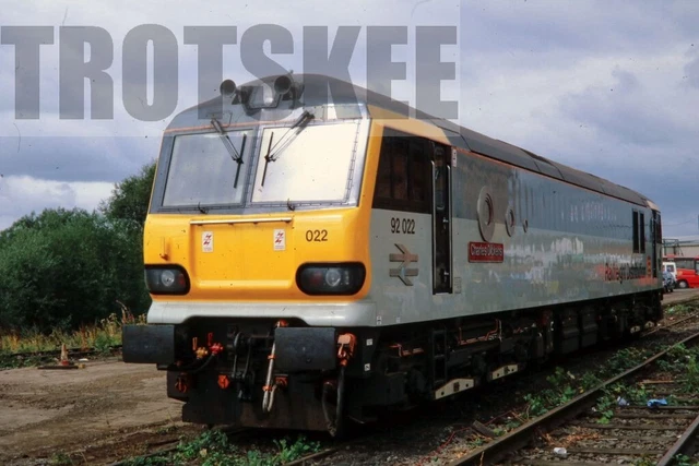 35MM SLIDE BR British Rail Diesel Loco Class 92 92022 1995 Crewe Orig £ ...