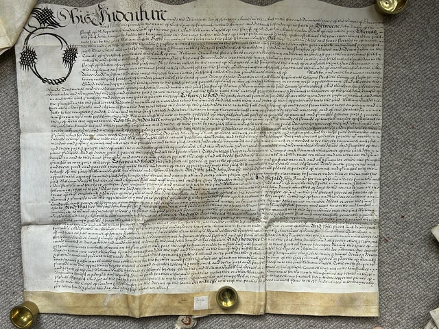 1672 INDENTURED PROPERTY deed, Land At Watton & Benington, Herts ...