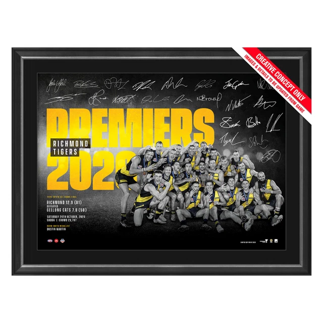 RICHMOND TIGERS 2020 Afl Premiers Framed Limited Print Martin Cotchin ...