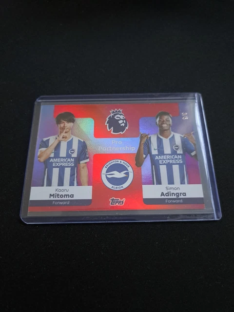 TOPPS PREMIER LEAGUE 2026 Brighton Pro Partnership Red Numbered/5 ...