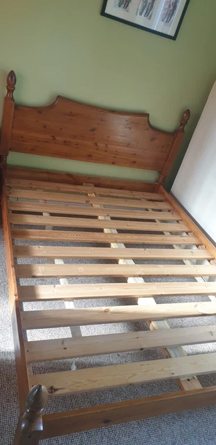 ANTIQUE PINE DOUBLE Bed Frame . £21.48 - PicClick UK