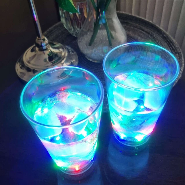 LED LIGHT UP Drinking Glass Tumbler Party Drink Cup Fun Xmas Gift ...