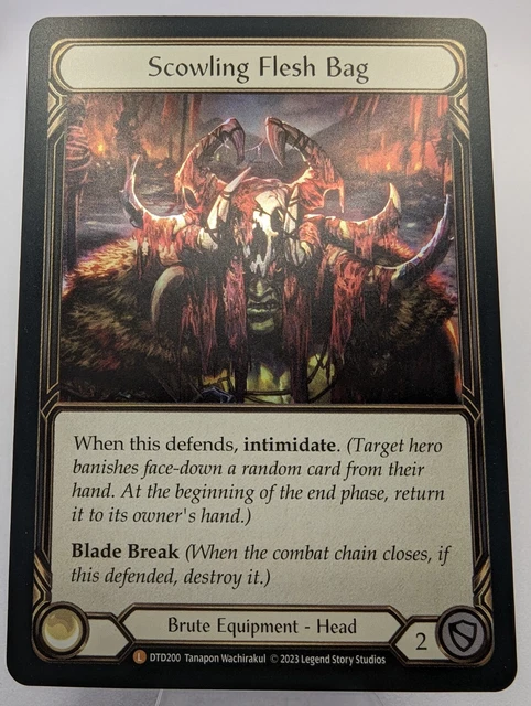 FLESH AND BLOOD DTD200 Scowling Flesh Bag Cold Foil EUR 95,15 - PicClick FR