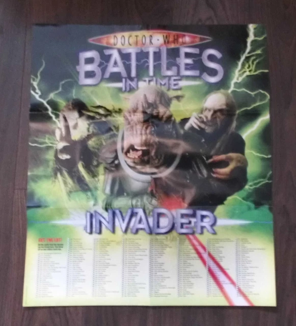 DR DOCTOR WHO BATTLES IN TIME Unused Invader Poster Checklist 50 x 59cm ...