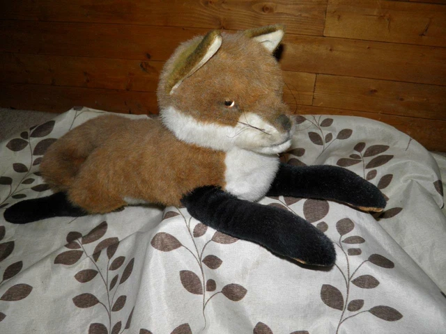 VINTAGE MERRYTHOUGHT MADE In England Large Plush Fox Teddy - 27 ...