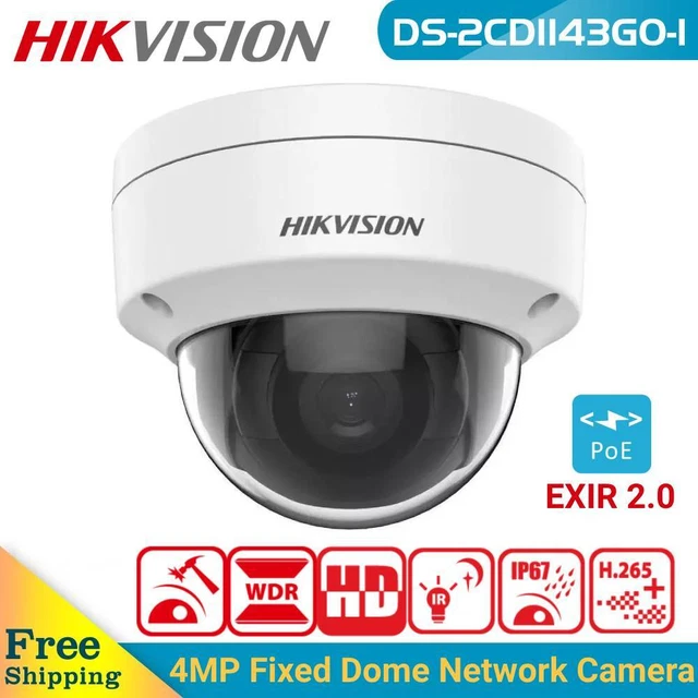 HIKVISION DS-2CD1143G0-I 4MP Dome PoE IP Camera Outdoor H265+ EXIR 2.0 £75.60 - PicClick UK