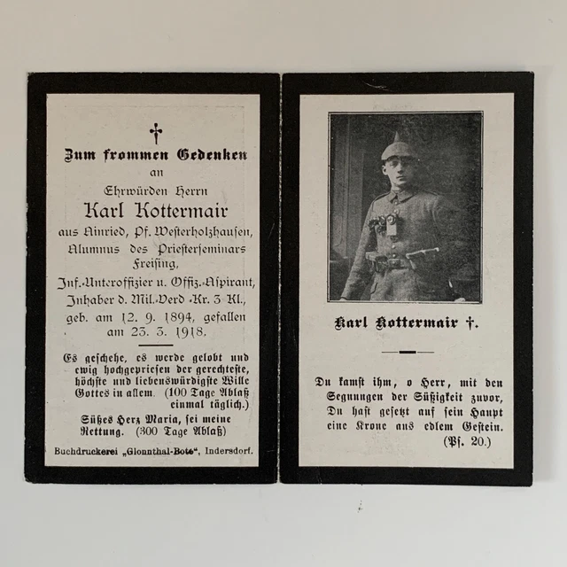 GROUP 5 KIA WW1 German Army Soldiers Mourning Death Cards Killed in ...