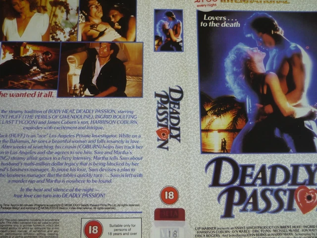 REPLACEMENT VHS VIDEO Sleeve Cover & Case DEADLY PASSION VESTRON 1987 £ ...