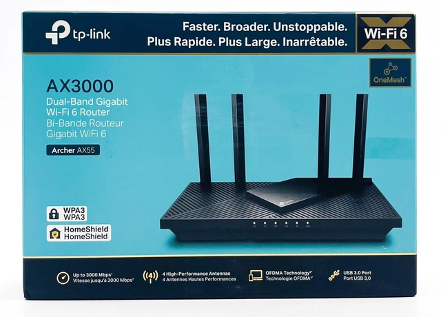 TP-LINK AX3000 DUAL Band Gigabit Wi-Fi 6 Router W/ OFDMA Tech - Archer ...