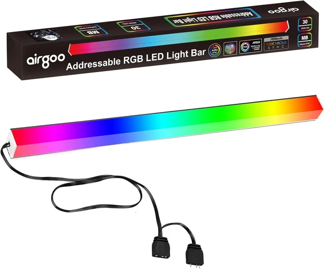 ADDRESSABLE RGB LED Strip for Gaming Case, 0.98ft 30LEDs Diffused ...