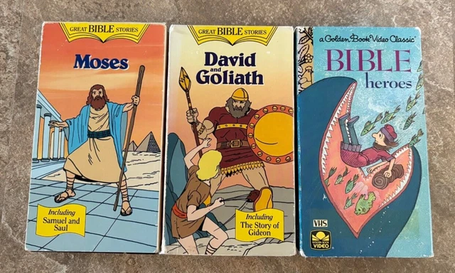 CHILDREN’S RELIGIOUS VHS Great Bible Stories - Moses & David and ...