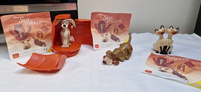 MCDONALDS HAPPY MEAL Junior Tüte 1997 - 3 Disney Figuren Susi und Strolch EUR 14,90 - PicClick DE