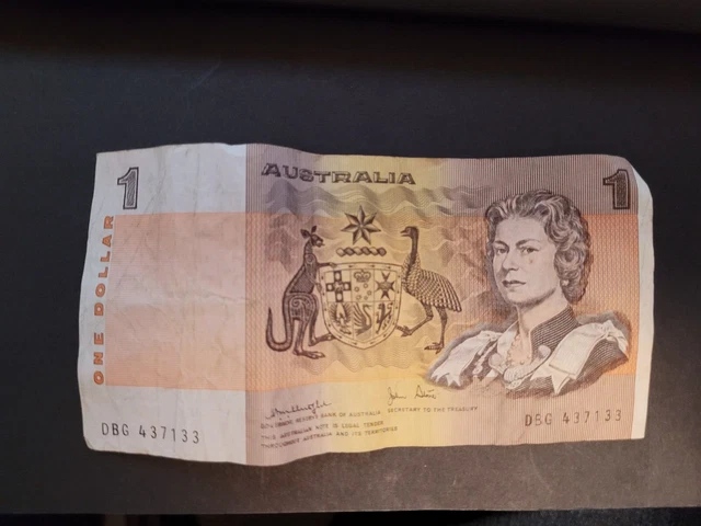 1974 AUSTRALIA $1 Dollar Queen Elizabeth II Bank Note $25.00 - PicClick CA