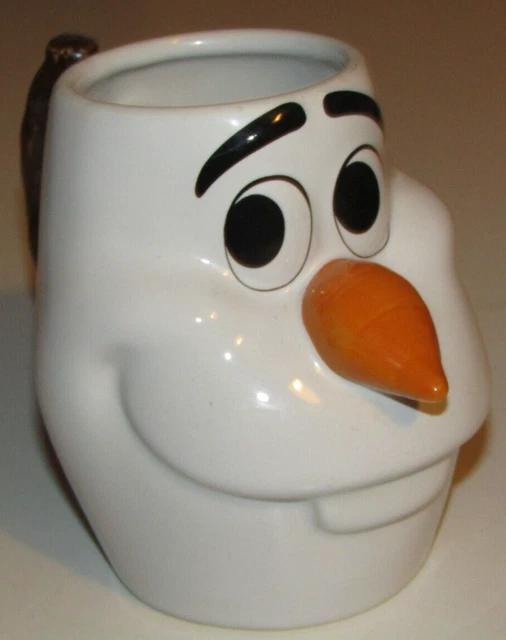 DISNEY STORE EXCLUSIVE Official White Olaf 3D Figural Coffee Tea Mug ...