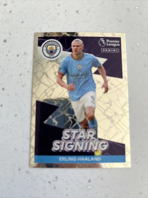 PANINI PREMIER LEAGUE Stickers 2023 Erling Haaland Star Signing Foil ...