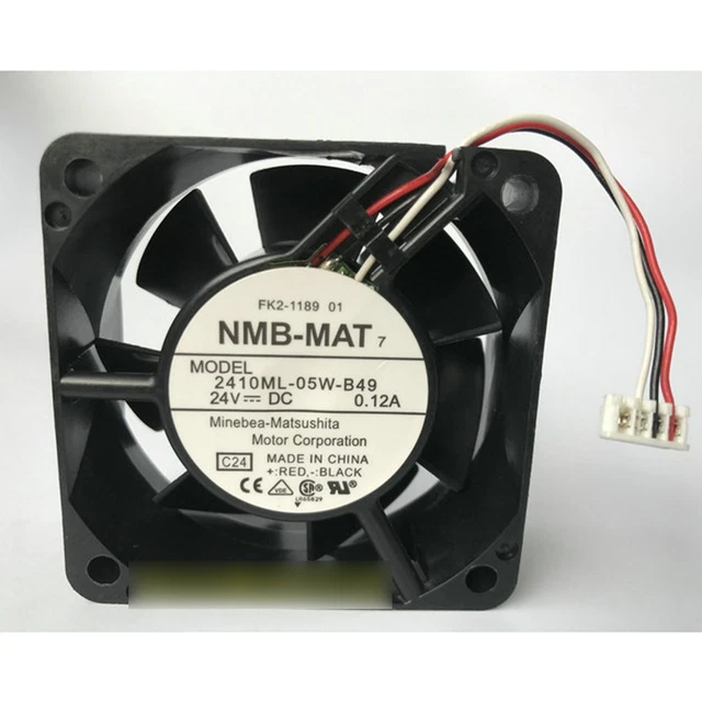 NEW NMB-MAT 2410ML-05W-B49 DC24V 0.12A 3-Wire Inverter Cooling Fan *rr ...
