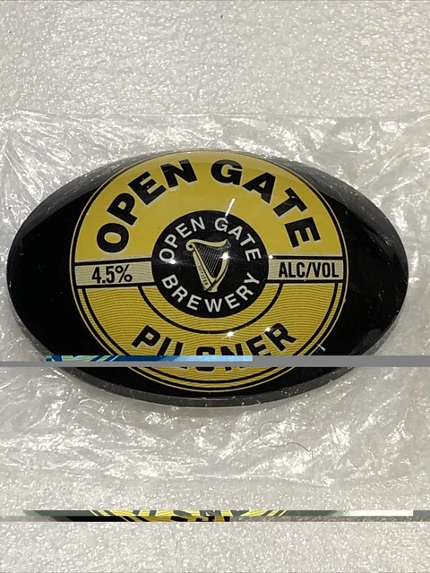 GUINNESS PILSNER OPEN Gate Fisheye Oval Pump Lens Pub Bar Collectable £ ...