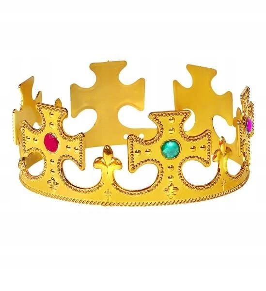 GOLD KING CROWN for Adults - Fancy Dress Accessory £29.99 - PicClick UK