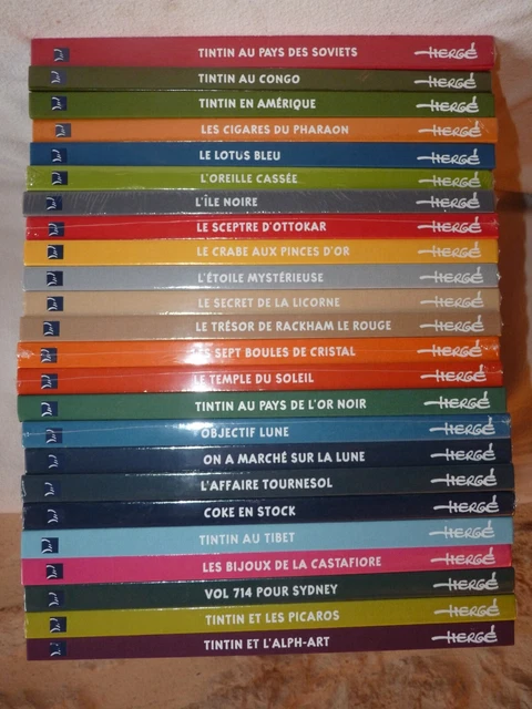 LES ARCHIVES TINTIN Collection Des 24 Volumes Couleurs Editions ...