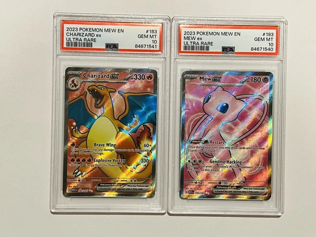 POKEMON SV 151 UR Full Art - Charizard ex #183/165 & Mew ex #193/165 ...