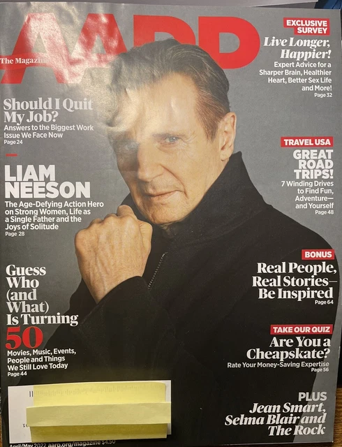 AARP MAGAZINE APRIL/MAY 2022 Featuring Liam Neeson & More $10.00 - PicClick