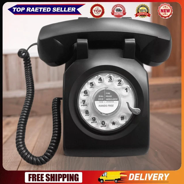 #A ROTARY DIAL Phone 1960s Old Fashioned Telephone Redial Button for ...