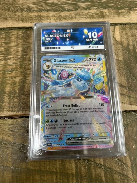 POKÉMON TCG PRISMATIC Evolutions Glaceon Ex 026/131 Rare Holo rpc ...