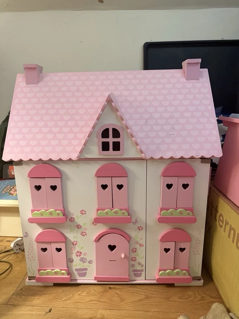 ELC PINK DOLLS House with Furniture and Dolls £42.28 - PicClick UK