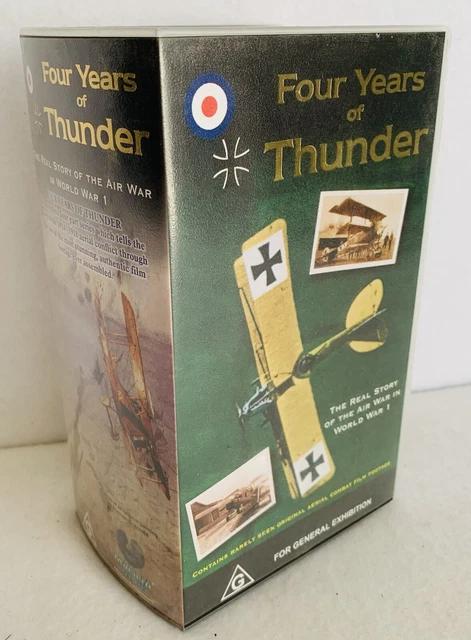 FOUR YEARS OF Thunder VHS Cassette Box Set Doco Air War WW1, Vol 1-3 ...