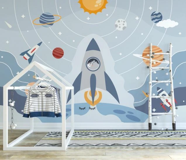 3D CARTOON SOLAR System G2689 Wallpaper Wall Murals Removable Self ...