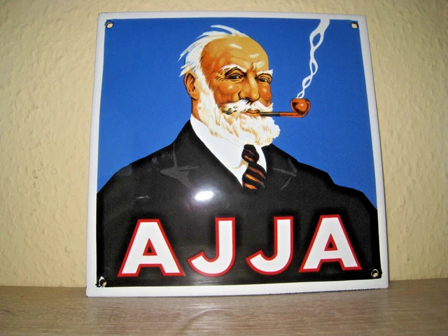 EMAILLE SCHILD AJJA, 20x20cm, Farbstark, gewölbt wie neu dekorativ ...