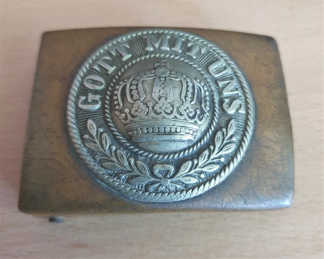 WW1 GERMAN INFANTRYMAN'S Imperial 'Gott Mit Uns' Bi-Metal Belt Buckle £ ...