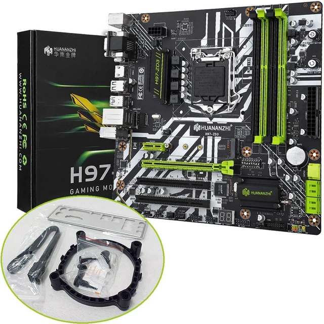 HUANANZHI H97-ZD3 MOTHERBOARD LGA1150 MicroATX DDR3 1600MHz M.2 NVMe ...
