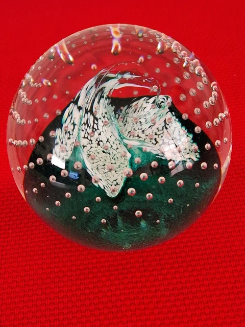 BOXED VINTAGE CAITHNESS Cauldron Emerald Paper Weight 1985 U8514 VGC £ ...