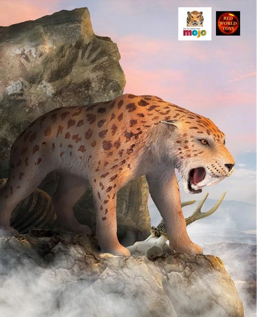 SMILODON SABRE TOOTH Tiger Ice Age Dinosaur Toy Model Figure 381032 by ...