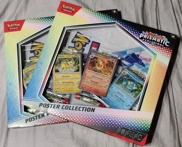 4X POKÉMON TCG Prismatic Evolutions Poster Collection Box Sealed In ...