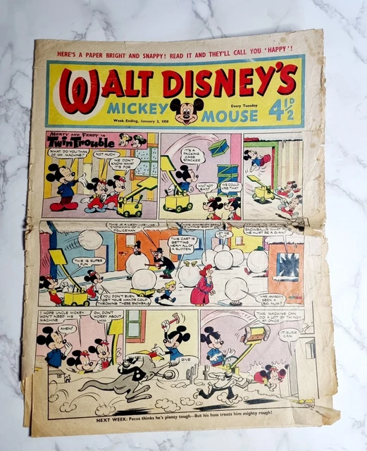 WALT DISNEYS MICKEY Mouse 1959 Weekly Comic Stories Vintage EUR 23,03 ...