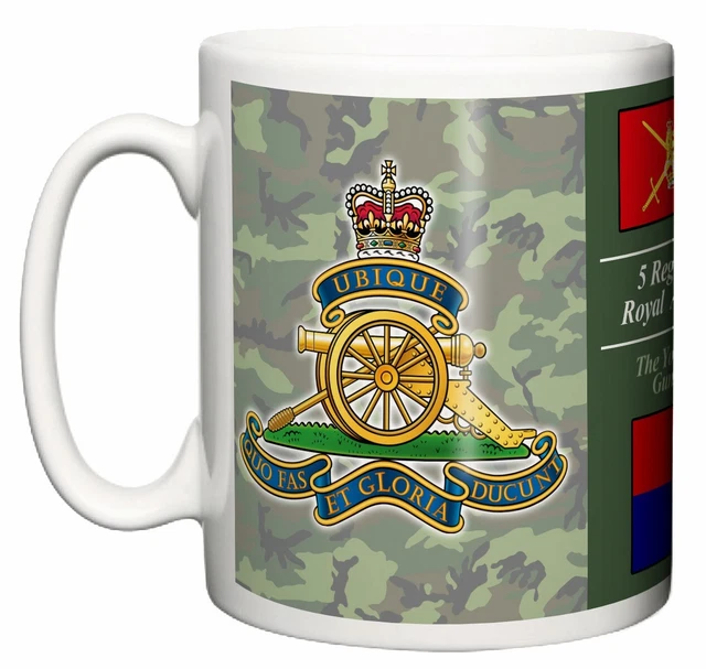 BRITISH ARMY SOLDIER 5 Regiment Royal Artillery Badge TRF Tea Coffee ...
