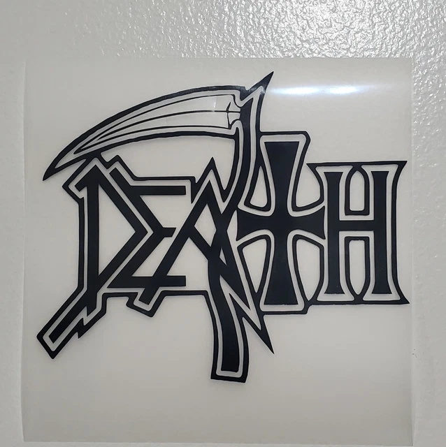 DEATH BAND LOGO Vinyl Decal Scream Bloody Gore Leprosy Symbolic Window ...