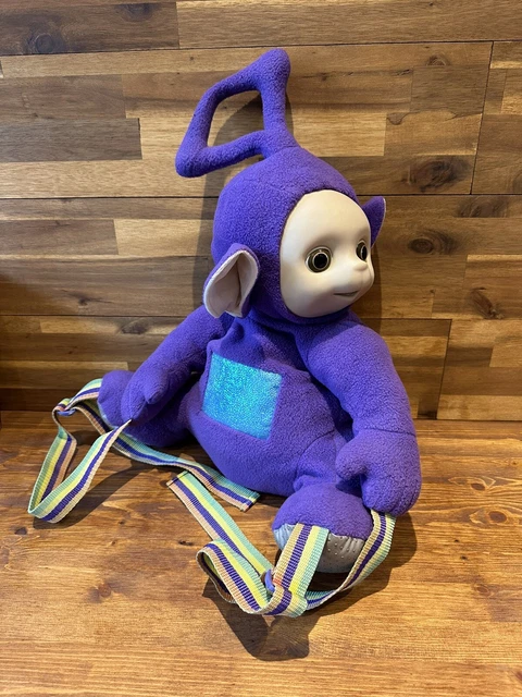 TELETUBBIES TINKY WINKY Backpack Bag Plush Teddy Rare Vintage 1996 Used ...